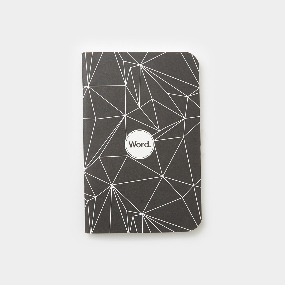Word. Notebooks - Black Polygon (3 Pack) - Utility Goods